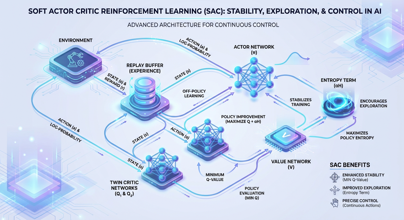 Soft Actor Critic Reinforcement Learning: A Complete 2025 Guide - aigreeks.com